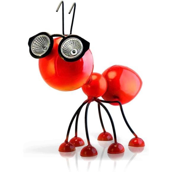 Accents | Metal Garden Art Decoration Steel Red Ant Figurine With Solar ...